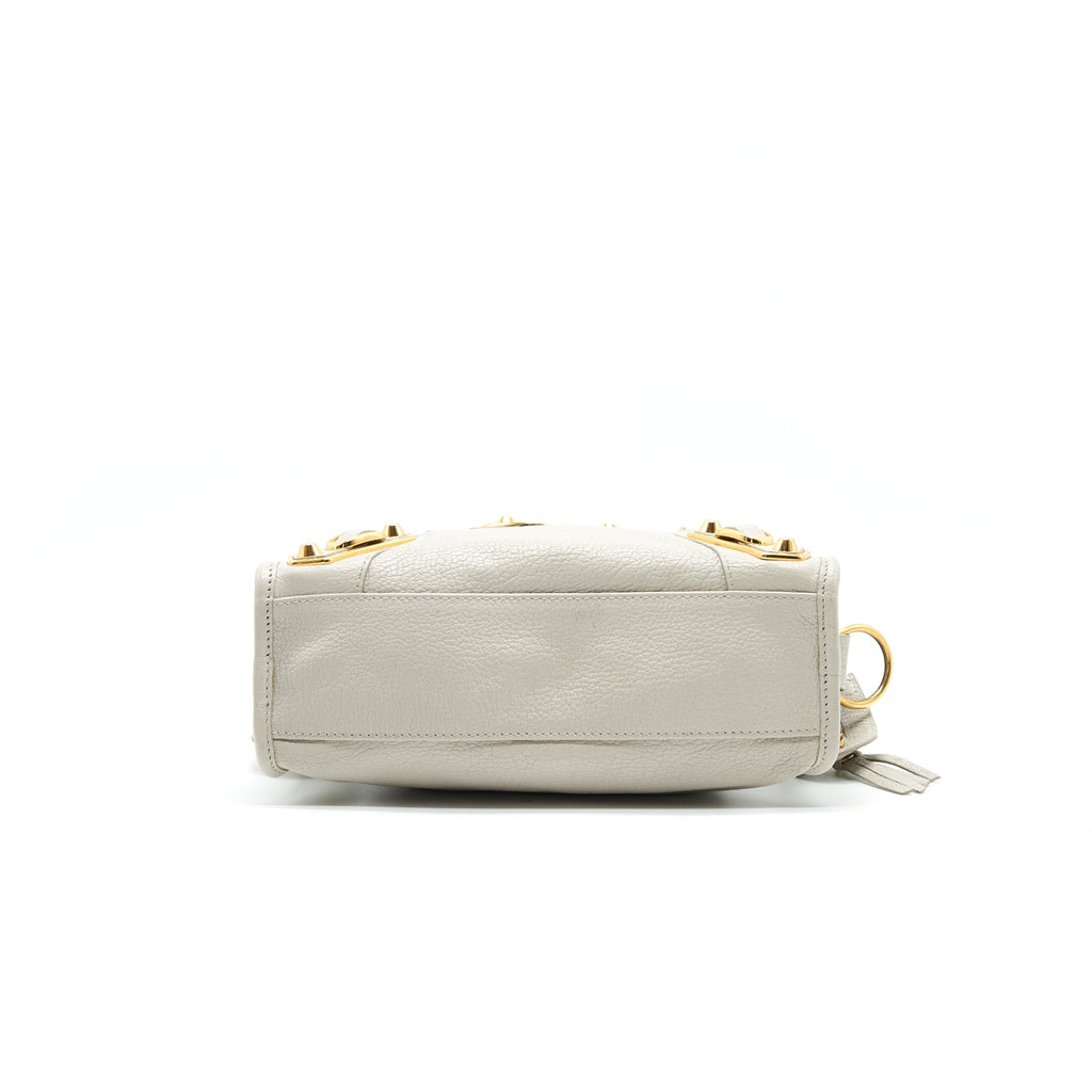 BALENCIAGA MINI GIANT CITY CROSSBODY BAG LIGHT GREY GHW – Ateléra