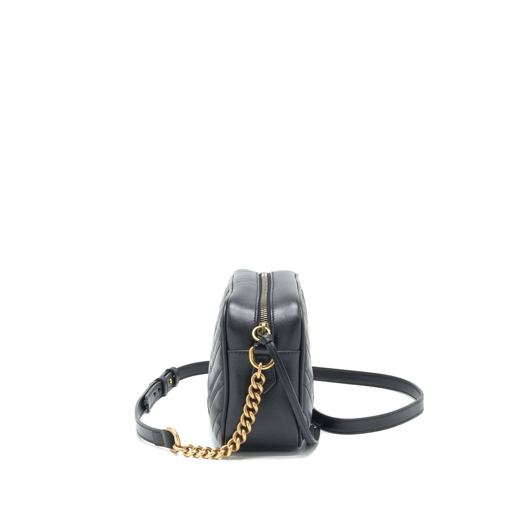 GUCCI GG MARMONT SMALL CAMERA BAG BLACK – Ateléra