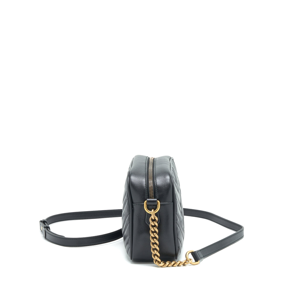 GUCCI GG MARMONT SMALL CAMERA BAG BLACK – Ateléra